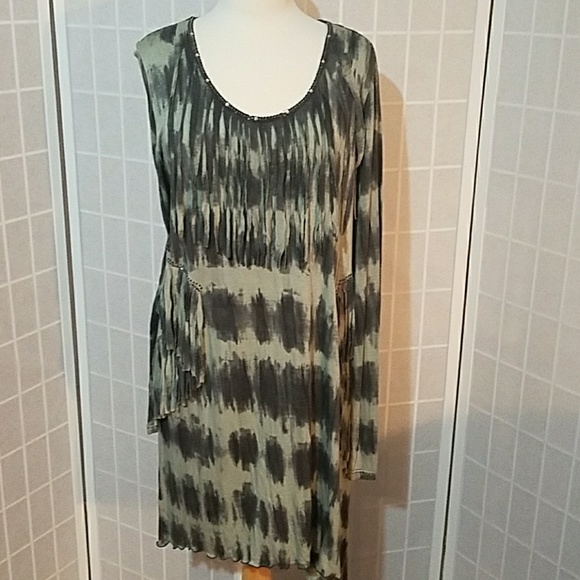 Faith | Dresses | Faith Gray Tyedye Fringed Dress | Poshmark